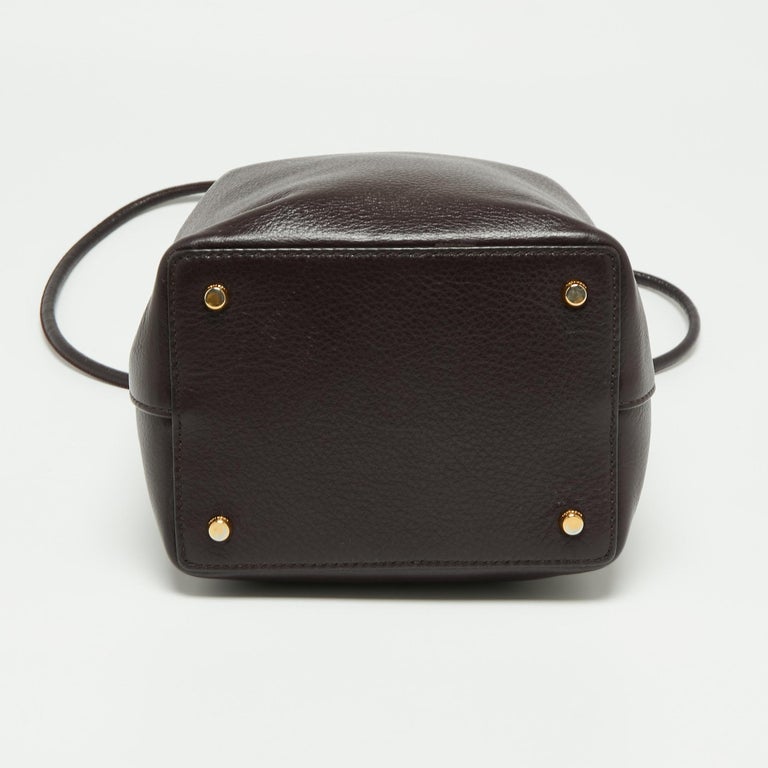 Tom Ford Prune Leather Double Tassel Bucket Bag For Sale at 1stDibs