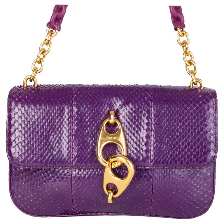 TOM FORD purple PYTHON CARINE Handbag at 1stDibs | tom ford carine bag