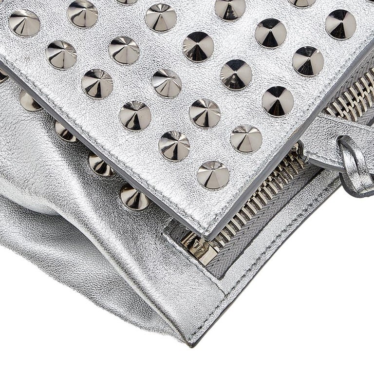 Tom Ford Silver Leather Alix Studded Shoulder Bag at 1stDibs