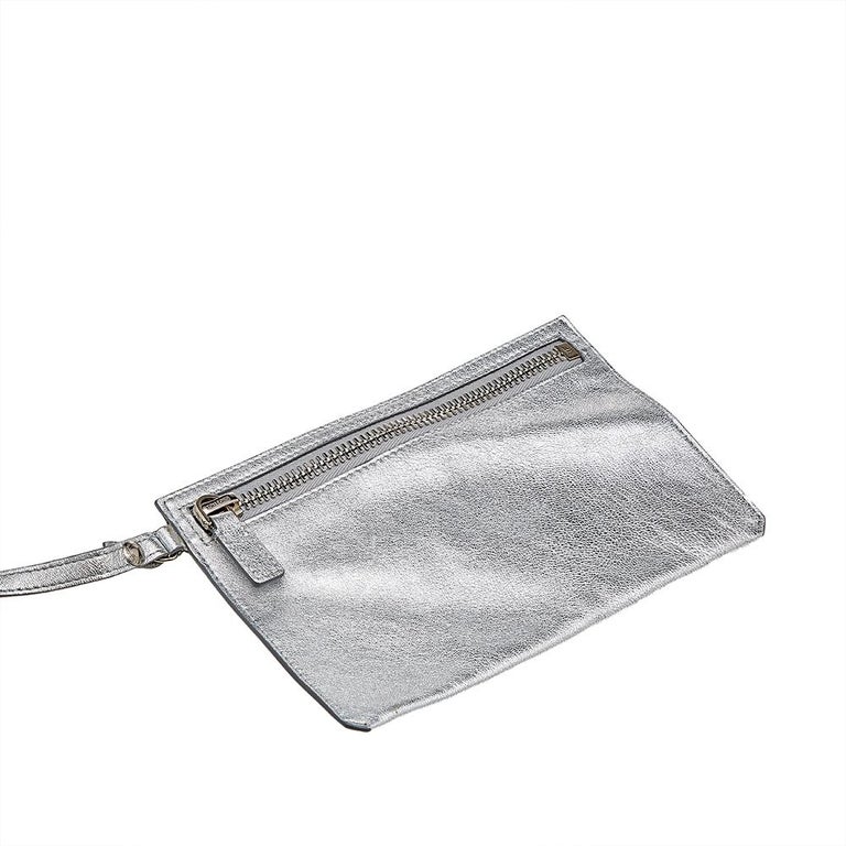 Tom Ford Silver Leather Alix Studded Shoulder Bag at 1stDibs