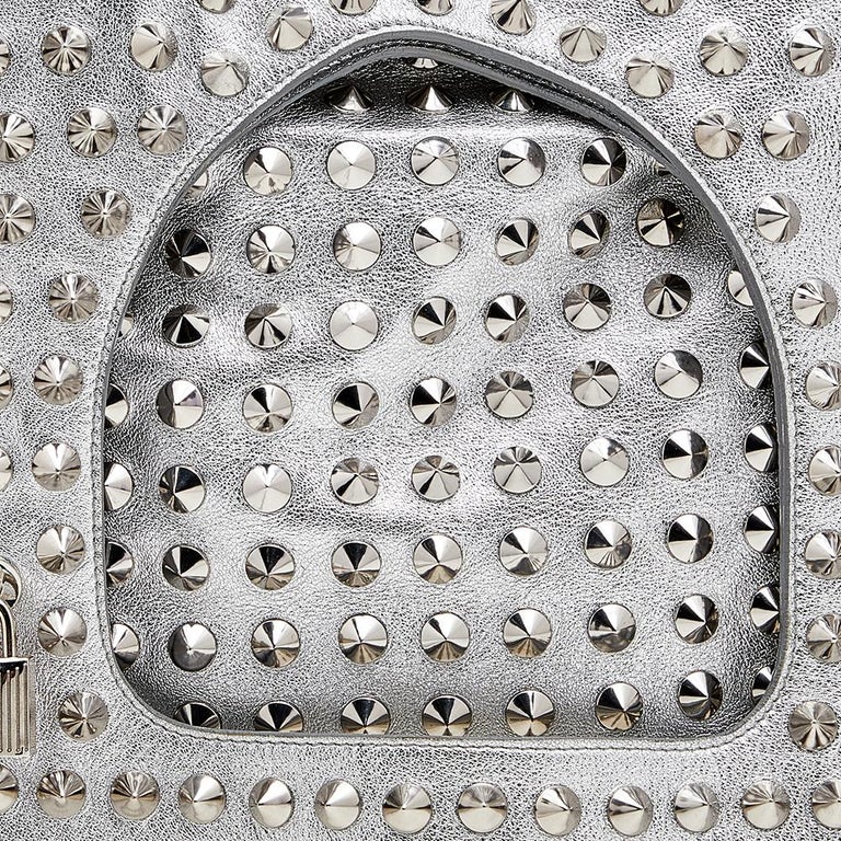 Tom Ford Silver Leather Alix Studded Shoulder Bag at 1stDibs