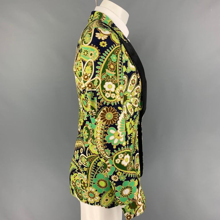TOM FORD Size 34 Regular Multi-Color Black Paisley Viscose Sport Coat ...