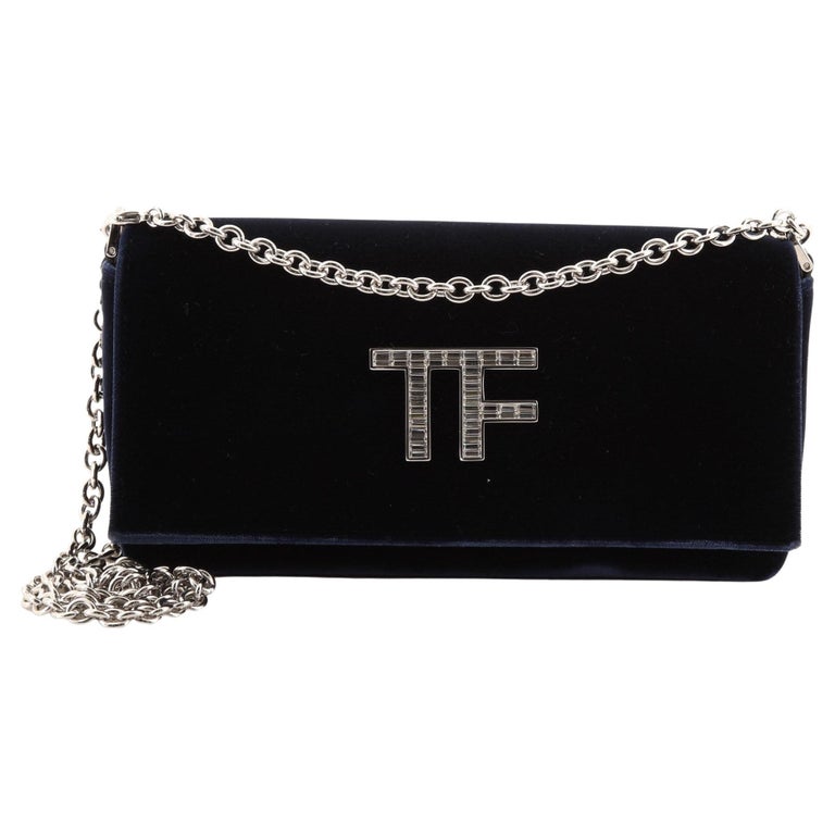 Tom Ford TF Chain Clutch Velvet with Crystals at 1stDibs