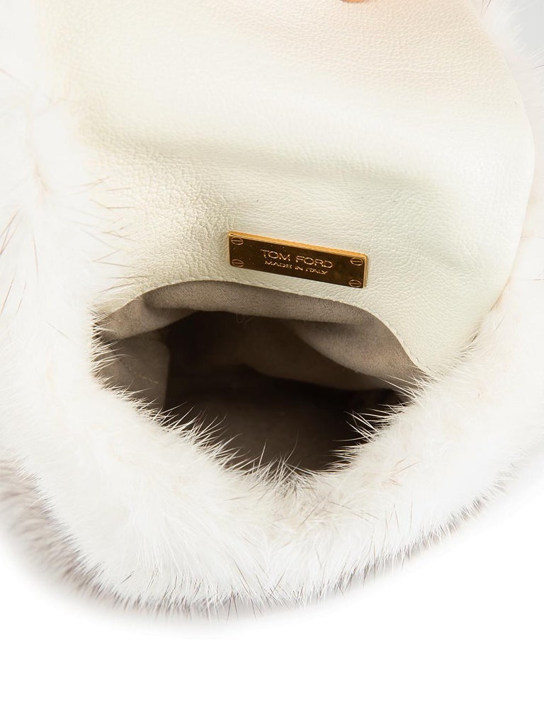 Tom Ford Women's Grey Mink Fur Evening Clutch For Sale at 1stDibs