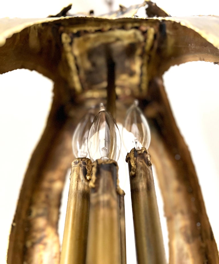 Tom Greene Brutalist Chandelier, 1960s For Sale at 1stDibs