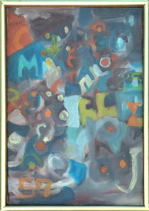 Tom Hamil - Nocturnal Train In The City Abstract Expressionism For Sale ...