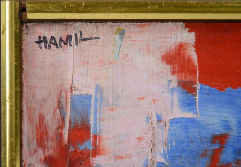 Tom Hamil - Out of the Blue, Miniature Red and Blue Abstract For Sale ...