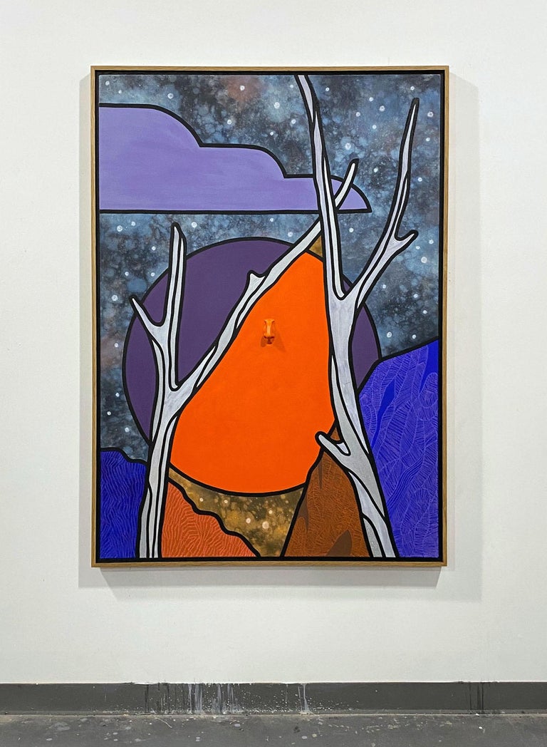 Tom Jean Webb - Warm Light At Night, Contemporary Abstract Landscape ...