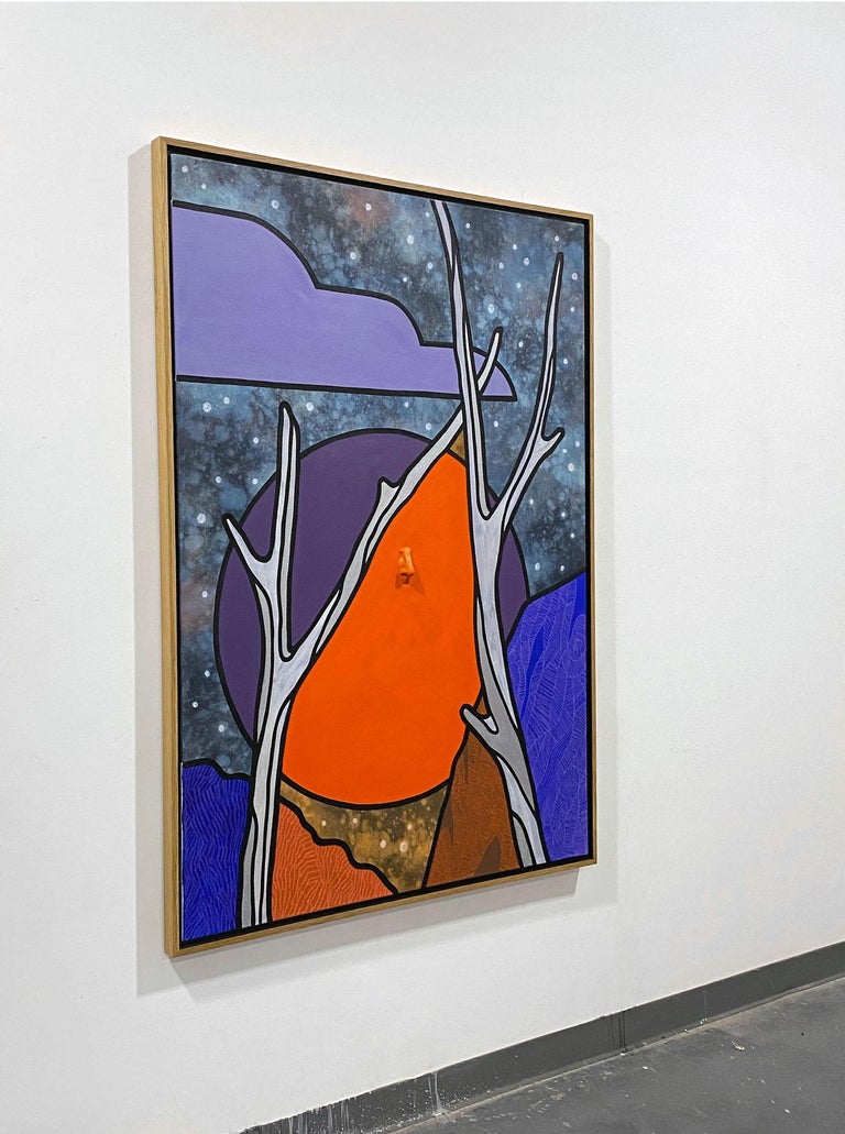 Tom Jean Webb - Warm Light At Night, Contemporary Abstract Landscape ...