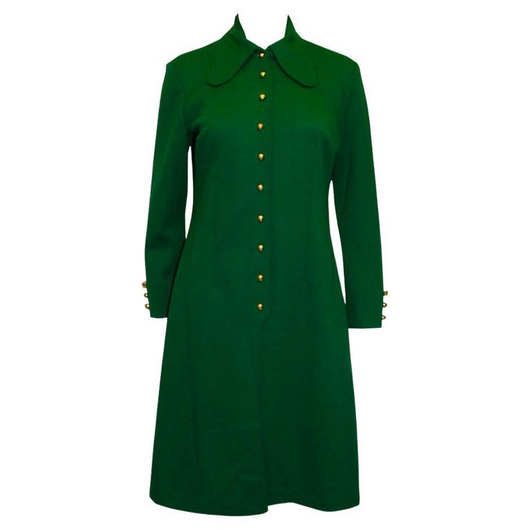 Tom Jones of Mayfair Vintage Green Jersey Dress For Sale at 1stDibs