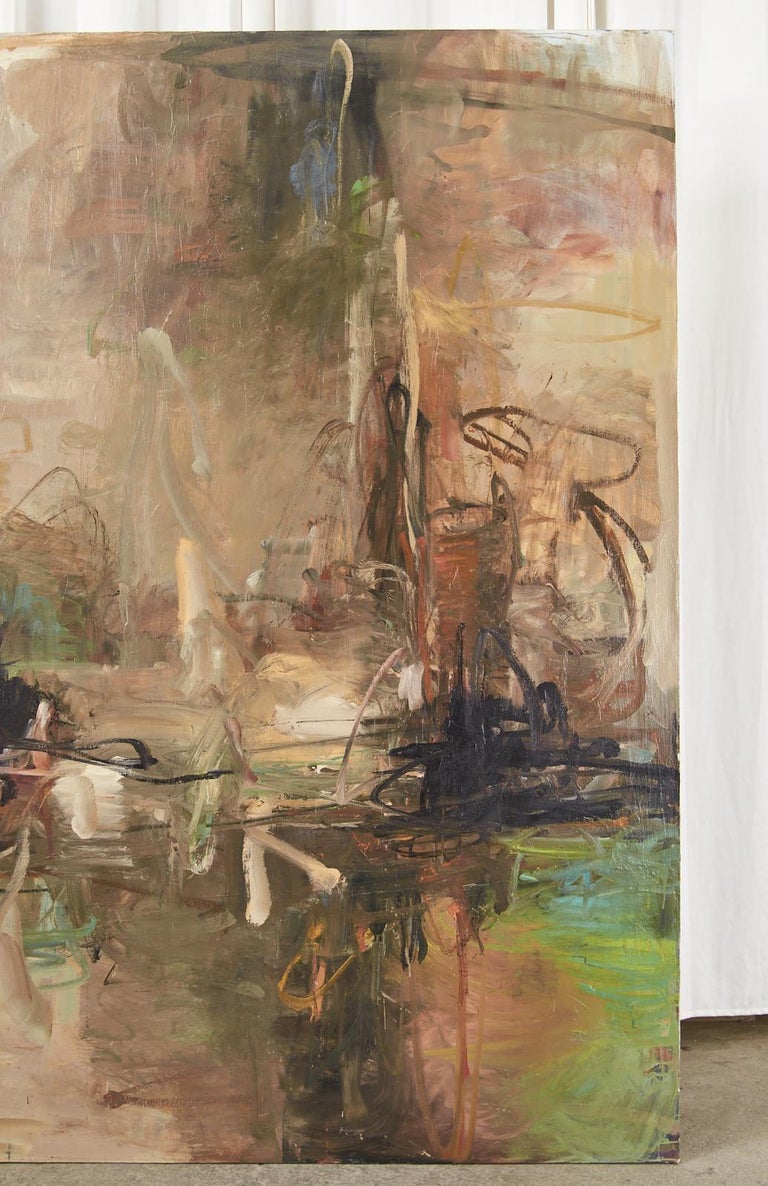 Tom Lieber "Caldron" 1992 Large Abstract Painting For Sale at 1stDibs
