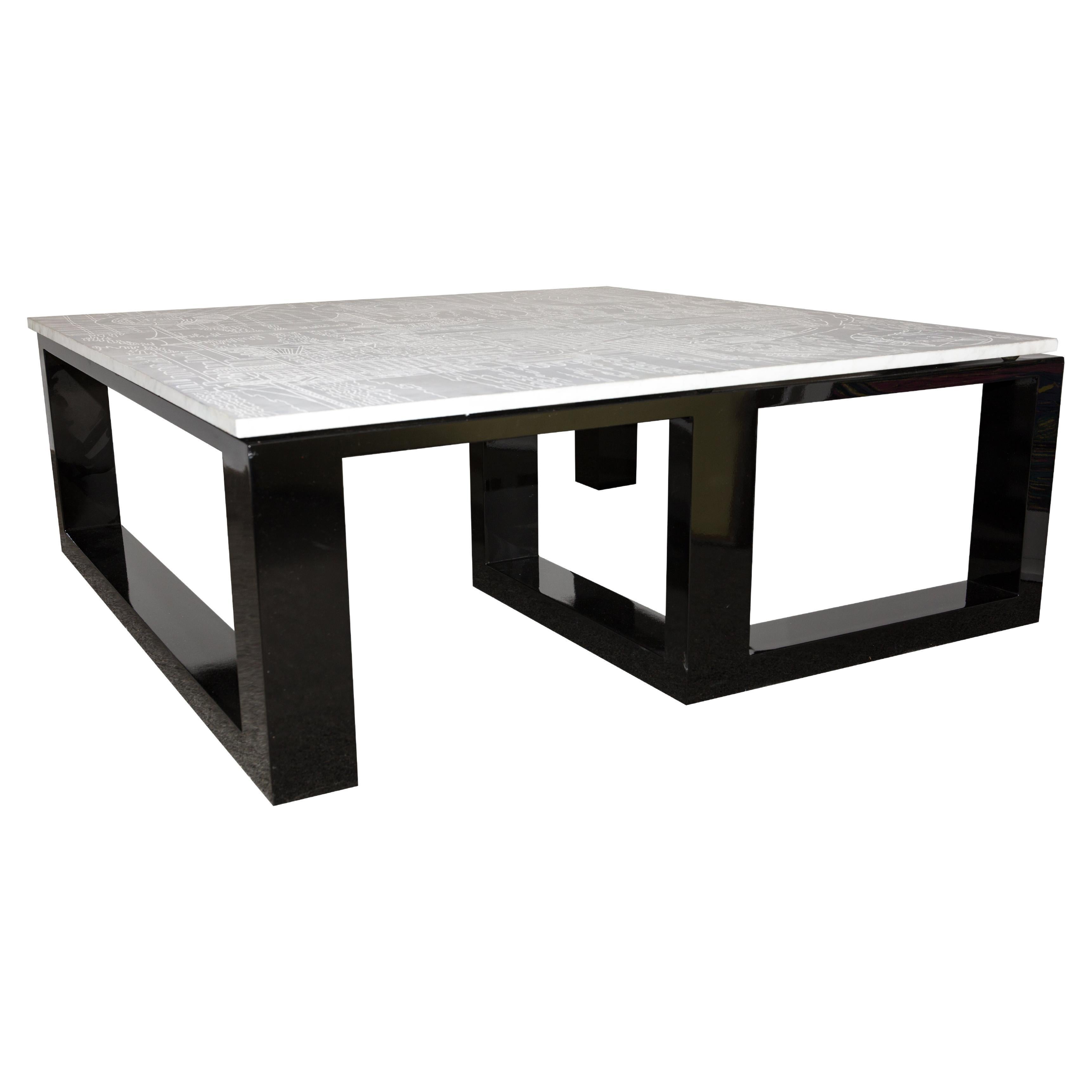 Tom Lollar and Jane Manus "Map of Manhattan" Rectangular Coffee Table ...