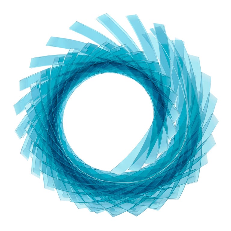 Tom Marosz - 'Vertigo in Azurelite', Fused, Cut and Polished Glass ...