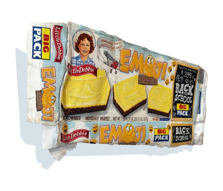 Tom Pfannerstill - Hyperrealist sculpture with yellow, "Little Debbie ...