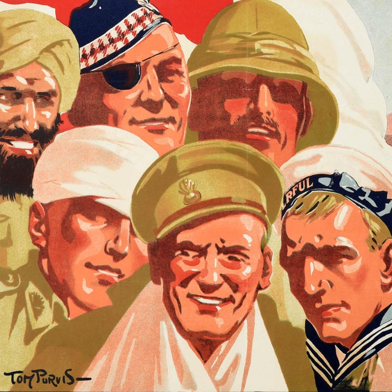 Tom Purvis - Original Antique War Poster Our Day British Red Cross ...