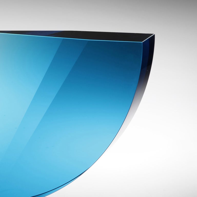 Tomas Brzon - 'Turquoise Tapered Semicircle', Cast, Cut and Polished ...