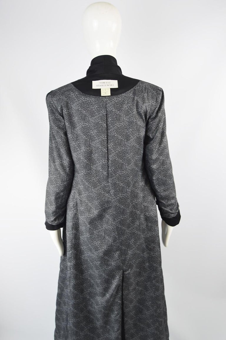 Tomasz Starzewski Vintage Asymmetrical Long Black Wool and Mohair ...