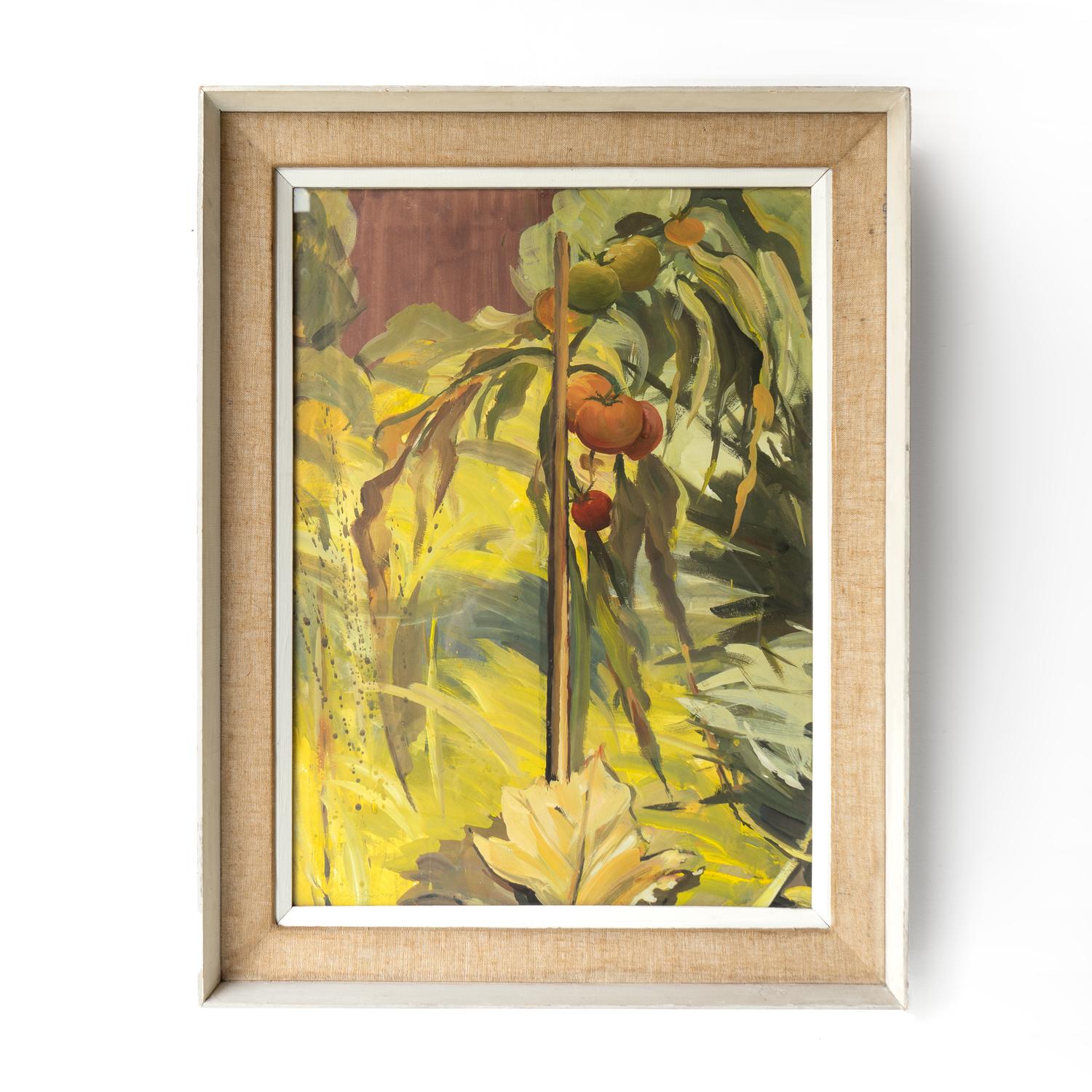 'Tomato Plant In Autumn' By Anthony Day, Large Original Vintage Gouache ...