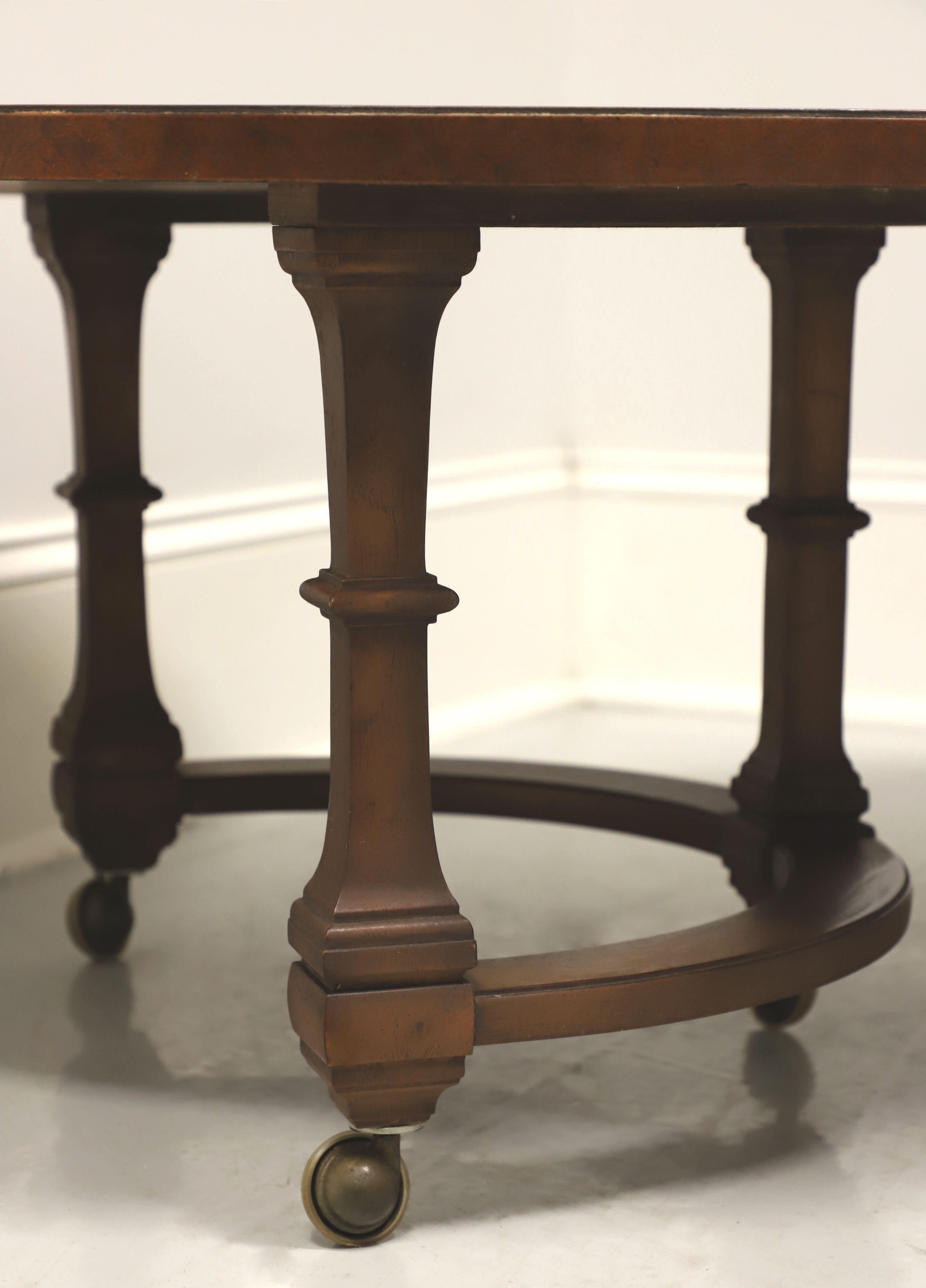 TOMLINSON 1960's Neoclassical Banded Oval Coffee Table at 1stDibs