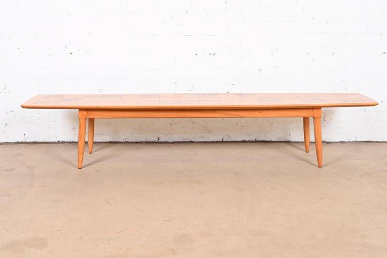 Tomlinson Sophisticate Patchwork Burl Wood Extra Long Surfboard Coffee ...