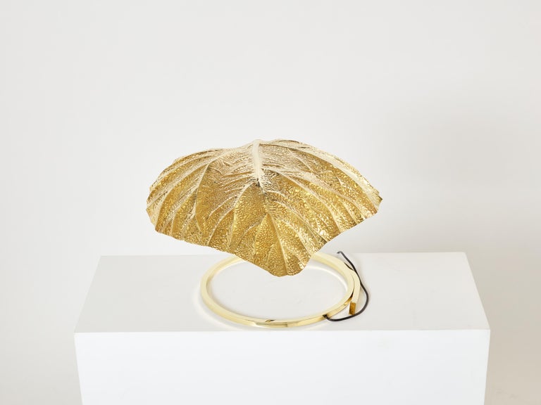 Tommaso Barbi for Bottega Gadda Rhubarb Brass Table Lamp, 1970s For ...