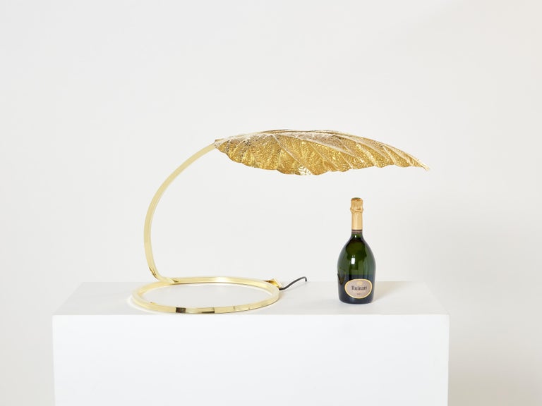 Tommaso Barbi for Bottega Gadda Rhubarb Brass Table Lamp, 1970s For ...