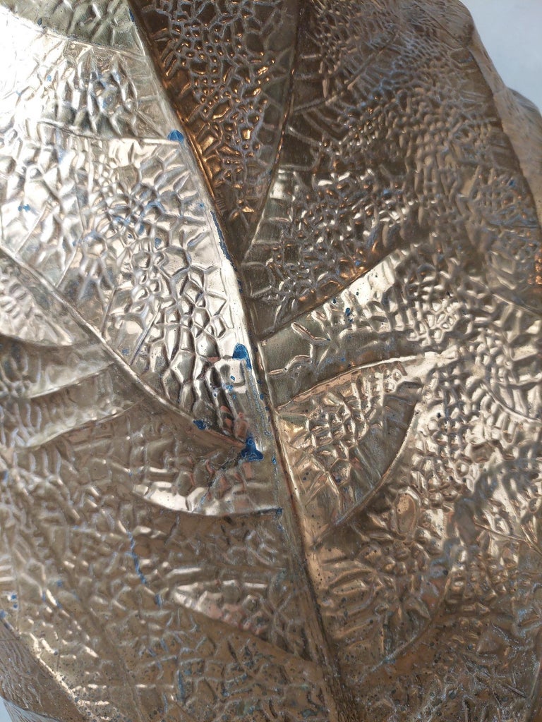 Tommaso Barbi rhubarb leaf brass floor lamp for Carlo Giorgi, Italy ...