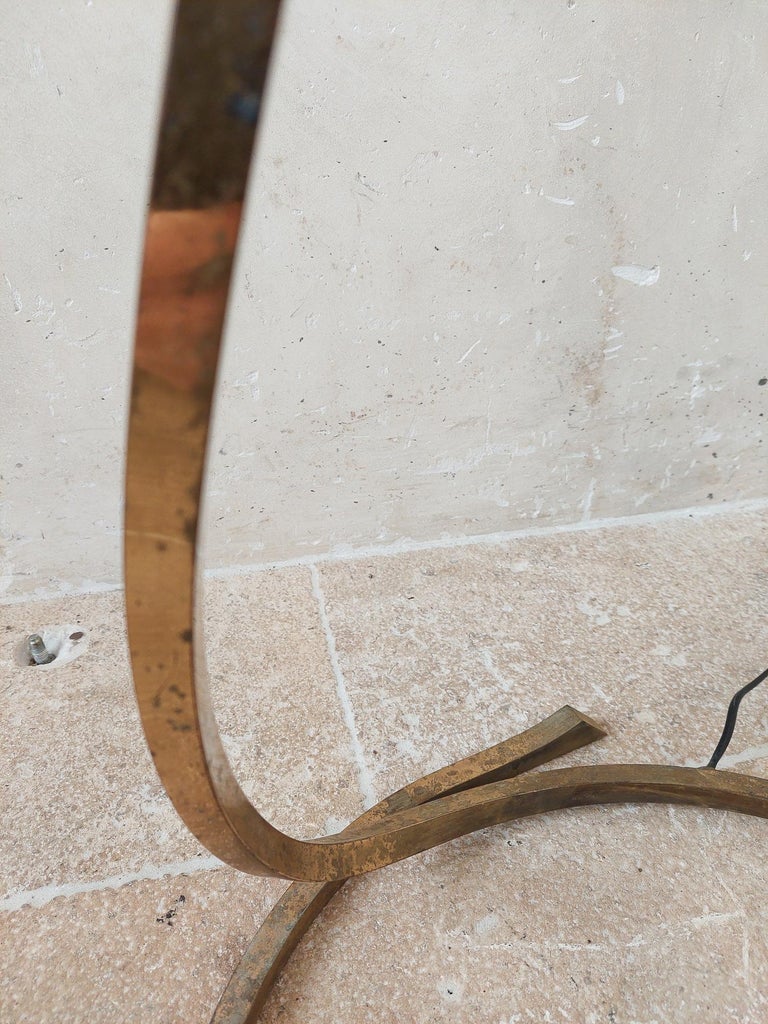 Tommaso Barbi rhubarb leaf brass floor lamp for Carlo Giorgi, Italy ...