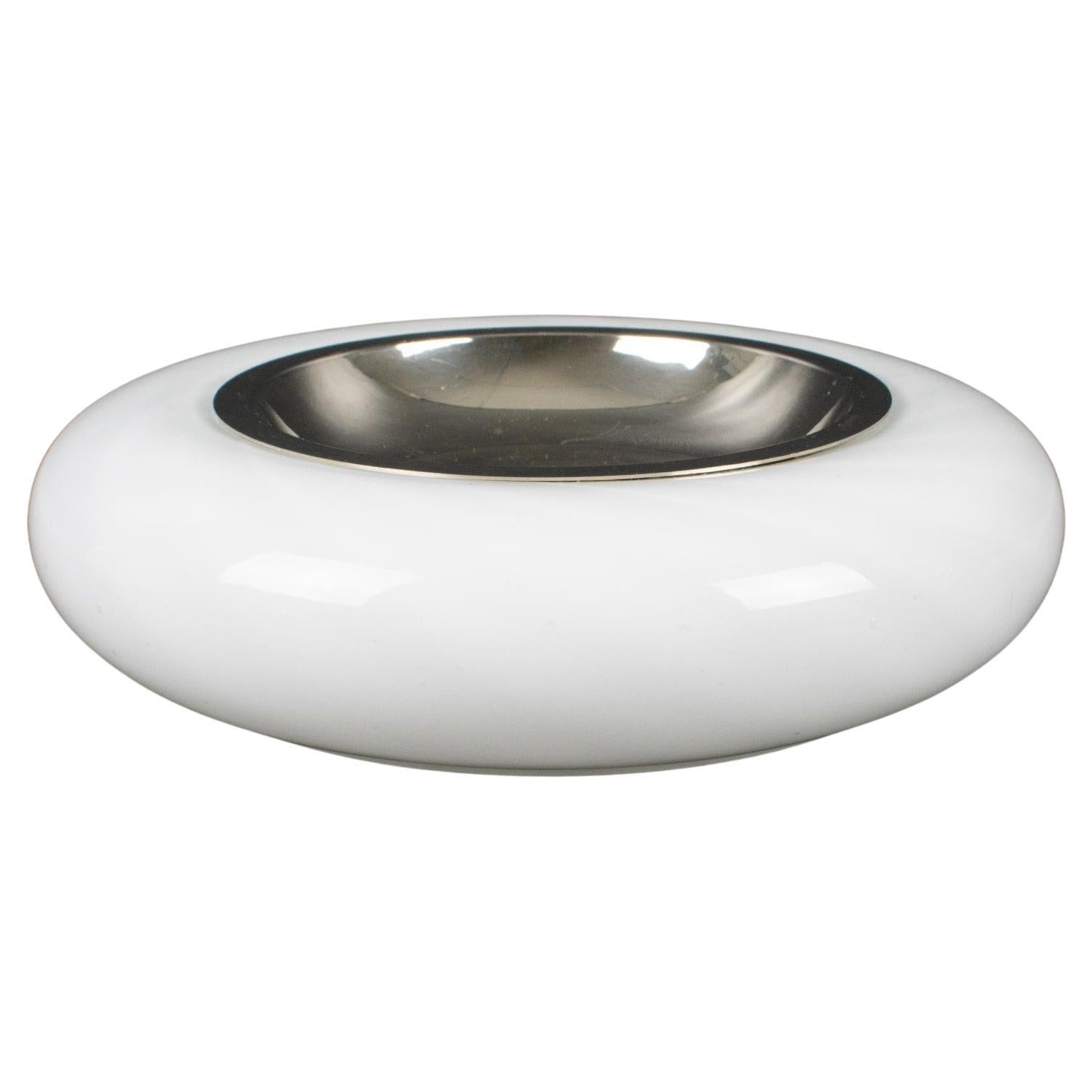 Postmodern White and Green Ashtray / Catchall "Wave" by Carlo Moretti ...