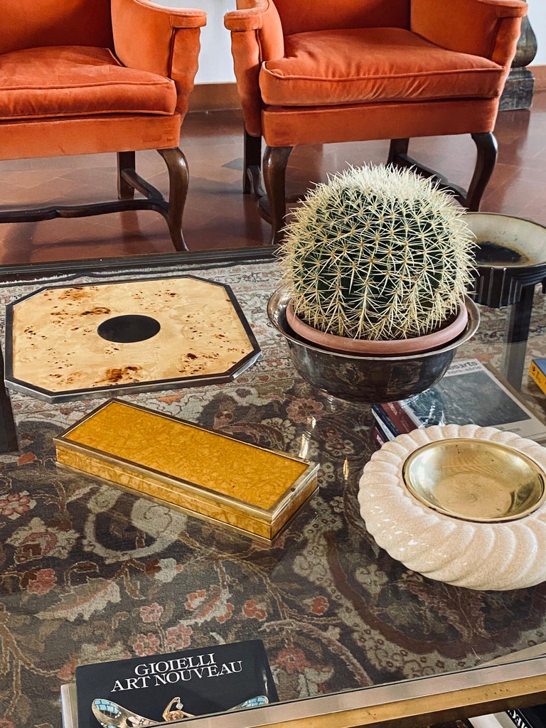 Tommaso Barbi, Wood and Brass Cigars Box, Italy, 1970 For Sale at 1stDibs