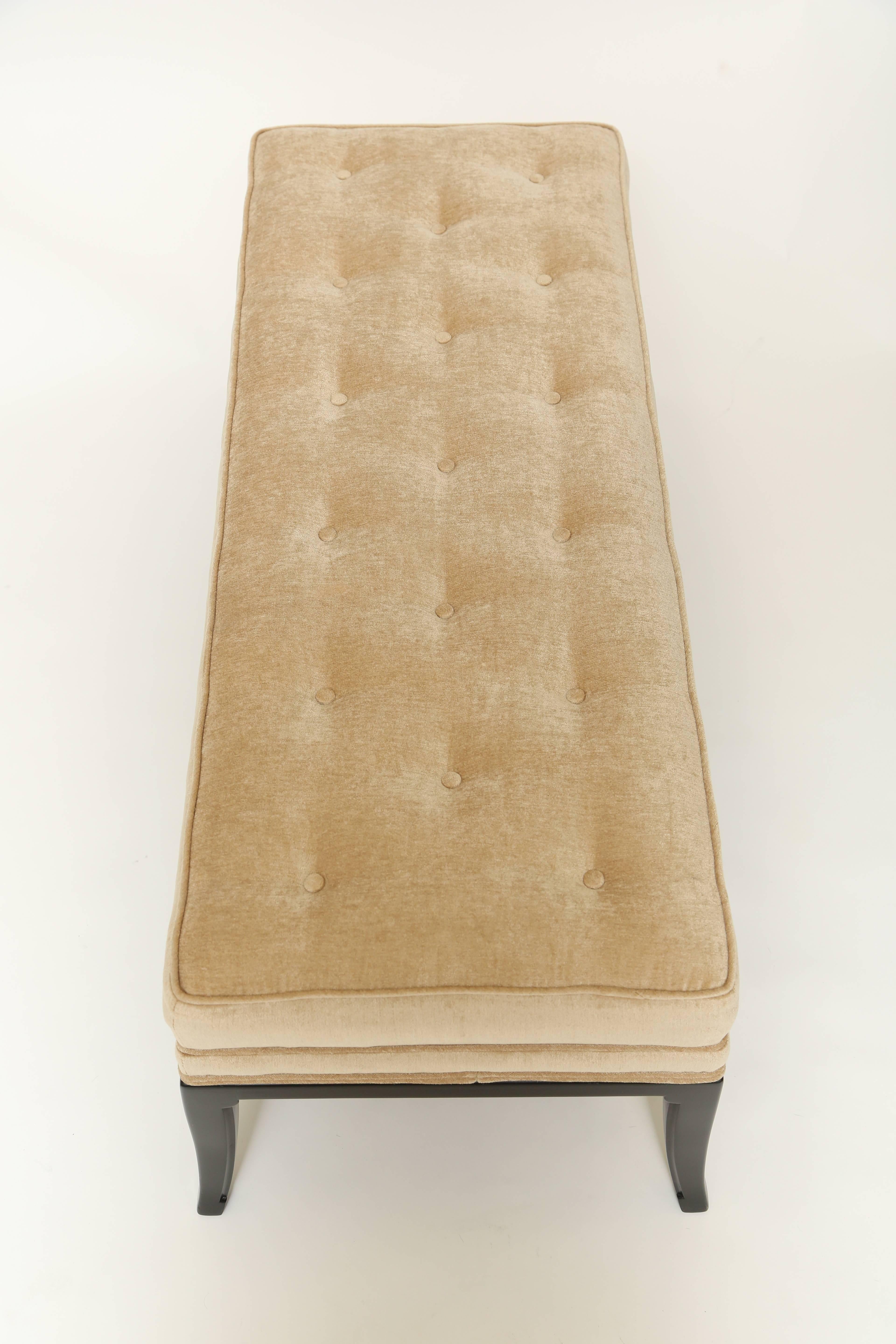 Tommi Parzinger Button-Tufted Bench at 1stDibs