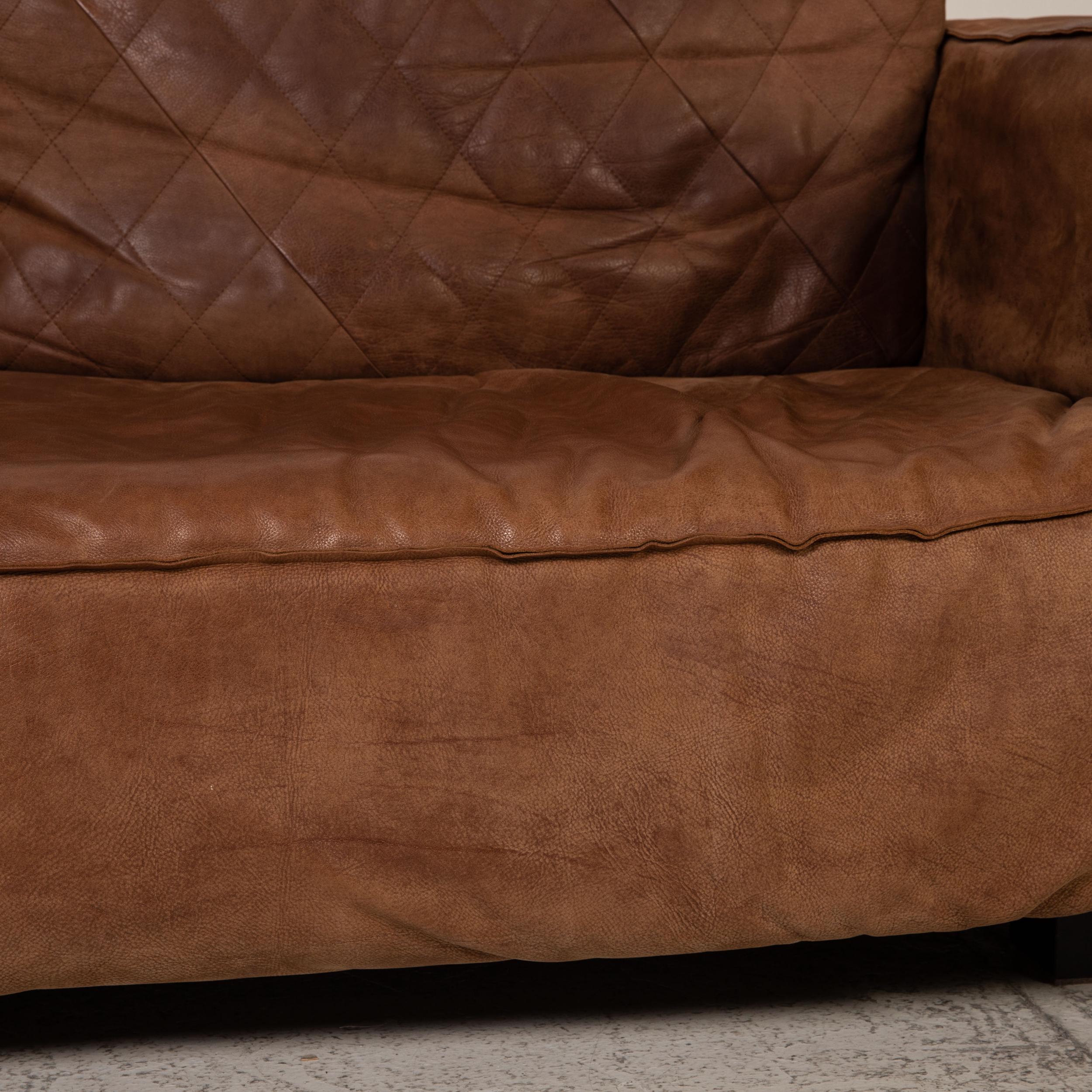 Tommy M by Machalke Leather Sofa Brown Four-Seater Couch For Sale at ...