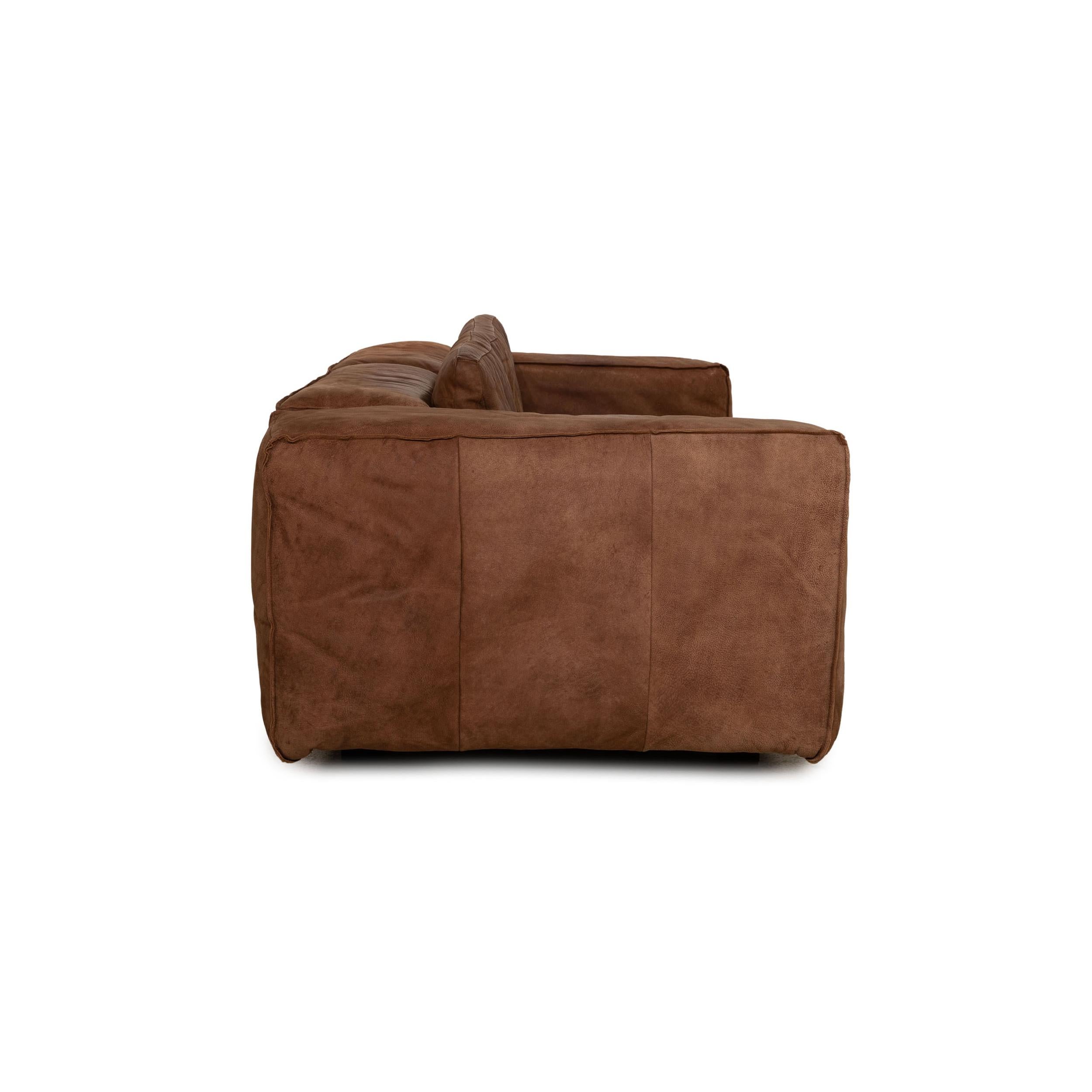 Tommy M by Machalke Leather Sofa Brown Four-Seater Couch For Sale at ...