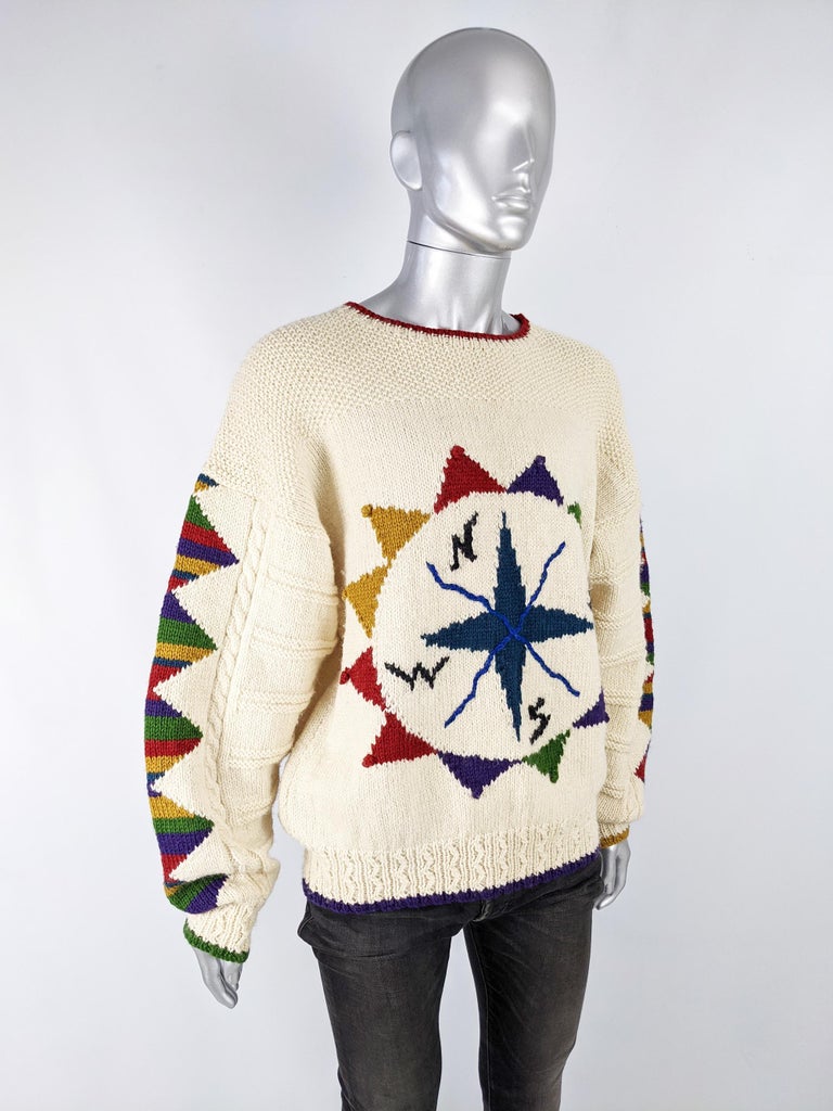 Tommy Nutter of Savile Row Rare Mens Vintage Knit Sweater, 1980s For ...