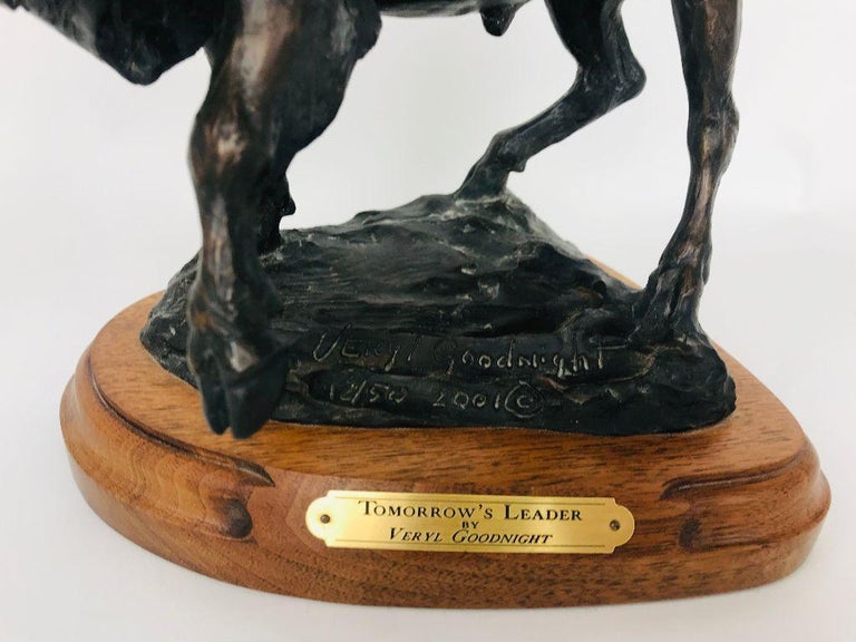 "Tomorrow's Leader" Bronze of Bison by Artist Veryl Goodnight 12/50 at ...