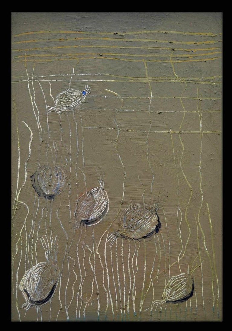 Toni Caldentey - Onions on the sea - original neo-expressionist acrylic ...
