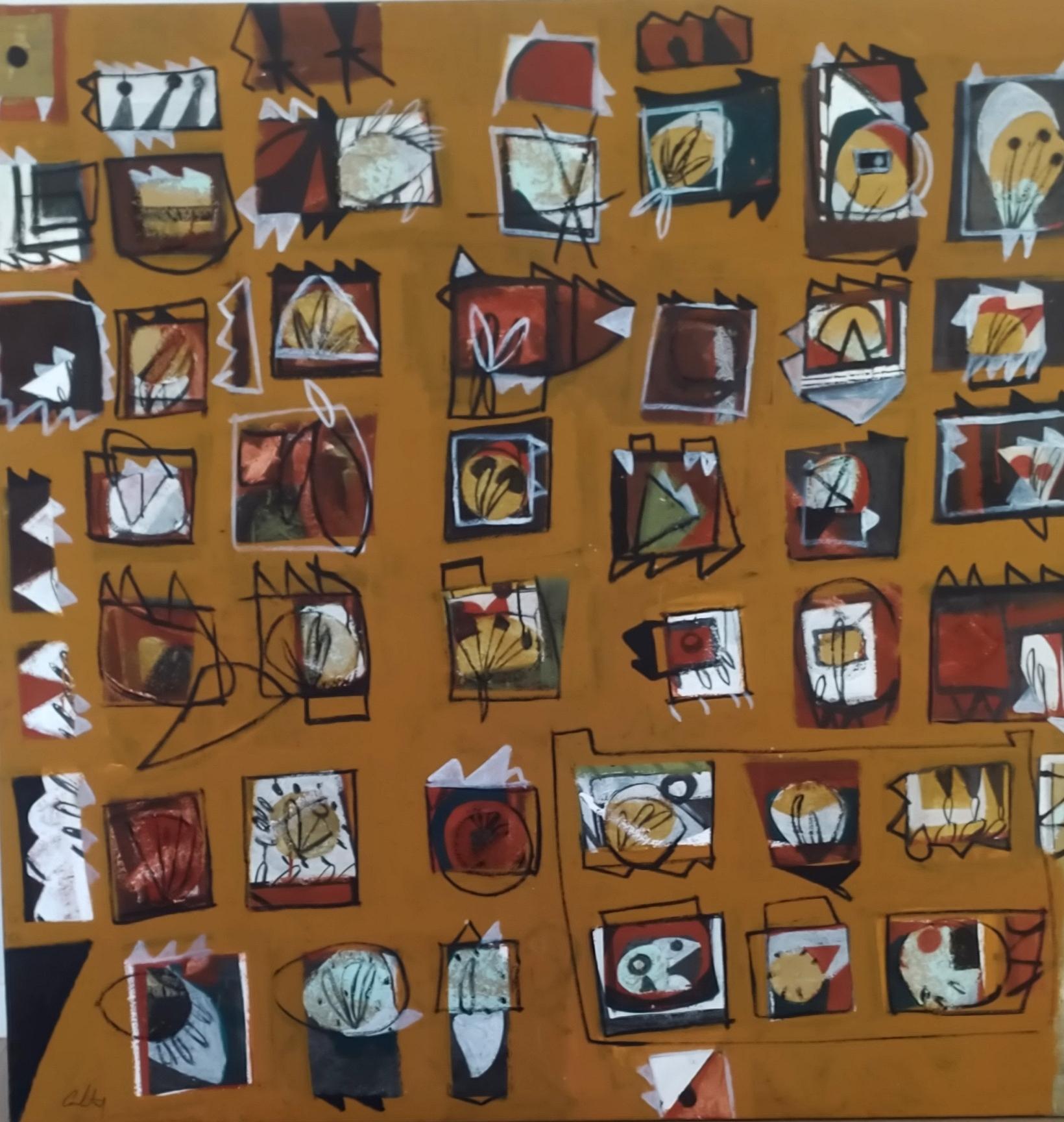 Toni Caldentey - characters- Originall Neo-expressionist Acrylic ...