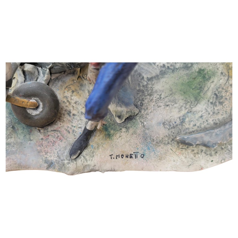 Toni Moretto Lo Scriciollo Italy Vintage Ceramic WWII Pilot Sculpture ...