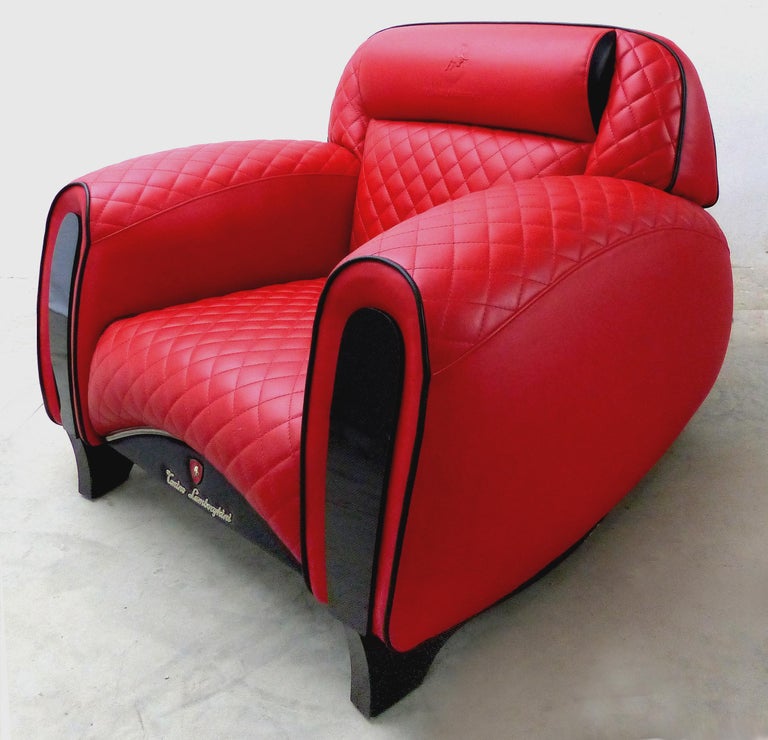 Tonino Lamborghini Carbon Imola Leather Armchair by Formitalia at ...