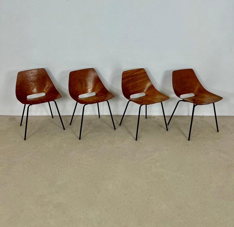 Tonneau Chair by Pierre Guariche for Steiner, 1950s For Sale at 1stDibs