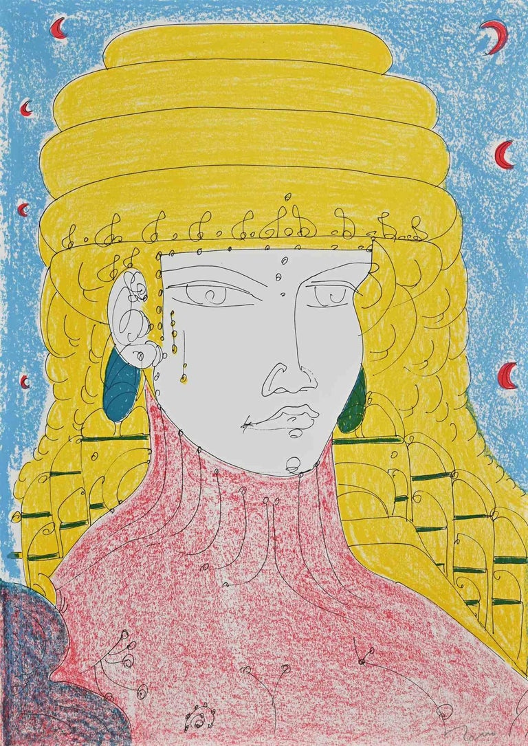 Tono Zancanaro - Poppea - Lithograph by Tono Zancanaro - 1981 For Sale ...