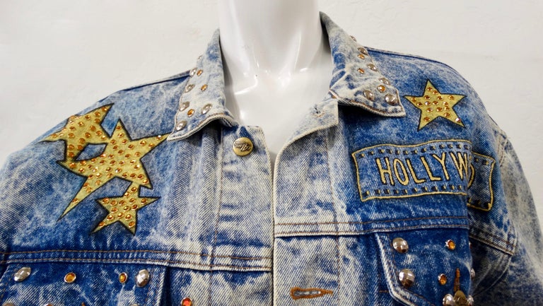 Tony Alamo "Hollywood" Diamante Embellished Jean Jacket For Sale at 1stDibs