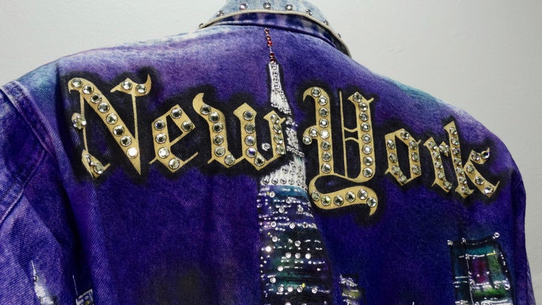 Tony Alamo "New York" Rhinestone Embellished Jean Jacket at 1stDibs ...