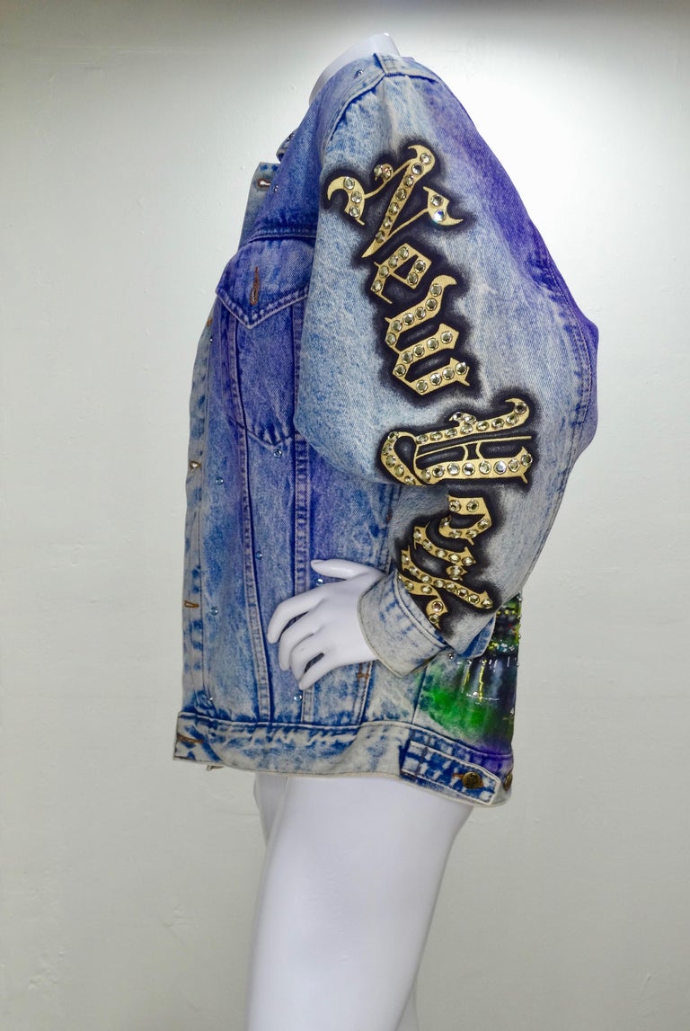 Tony Alamo "New York" Rhinestone Embellished Jean Jacket at 1stDibs ...