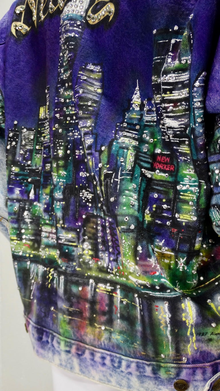 Tony Alamo "New York" Rhinestone Embellished Jean Jacket at 1stDibs ...