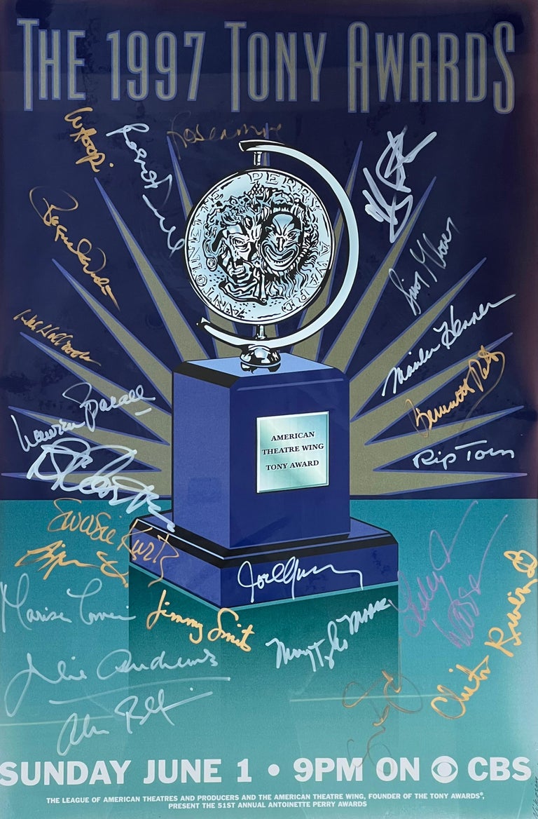 Tony Awards 1997 Tony Awards Poster Signed By Celebrity Presenters