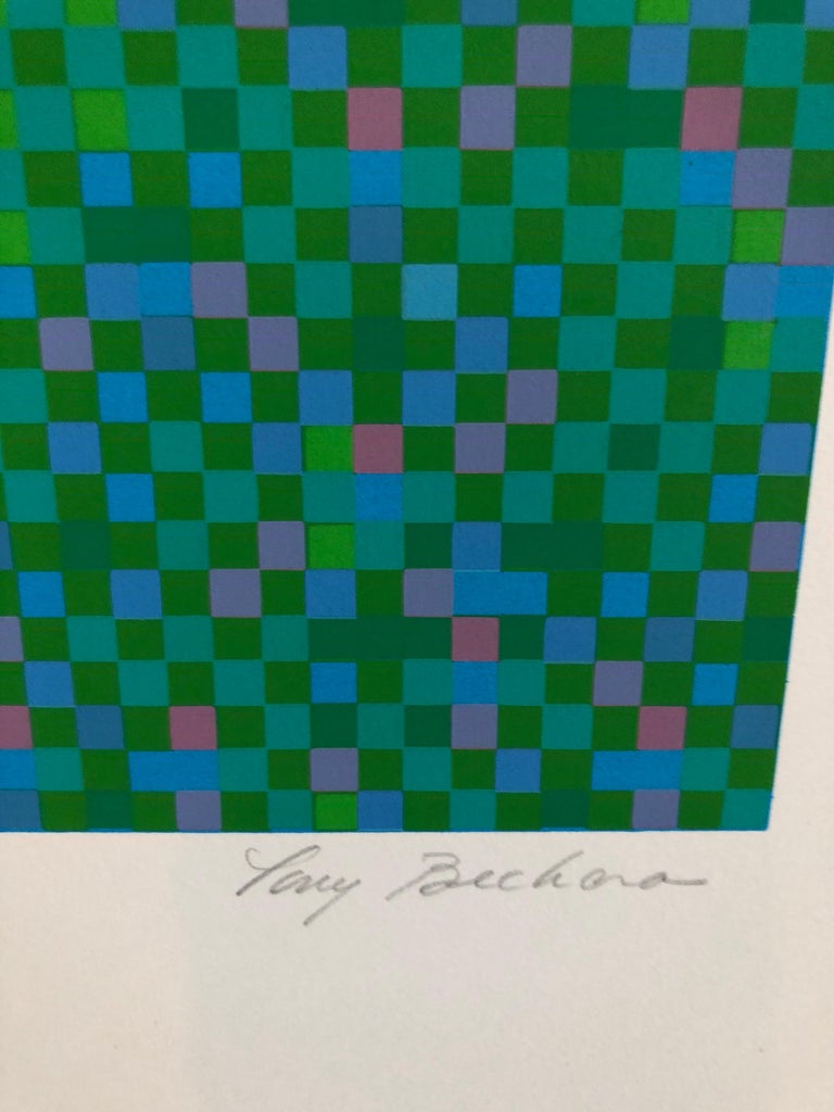 Tony Bechara - Puerto Rican Abstract Geometric Op Art Silkscreen ...