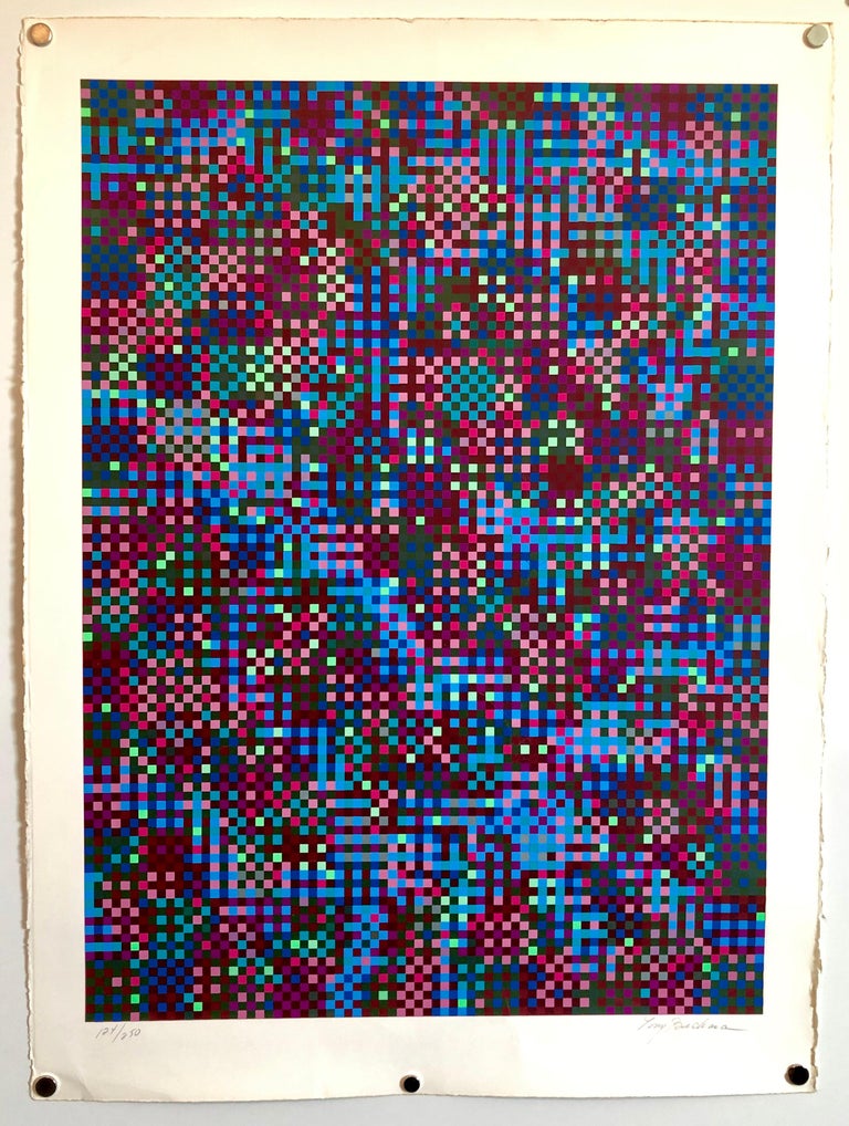 Tony Bechara - Puerto Rican Abstract Geometric Op Art Silkscreen ...