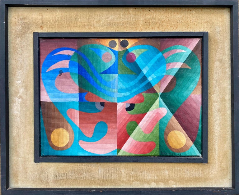 Tony Gonnet - Vibrant colourful op art abstract geometric painting ...