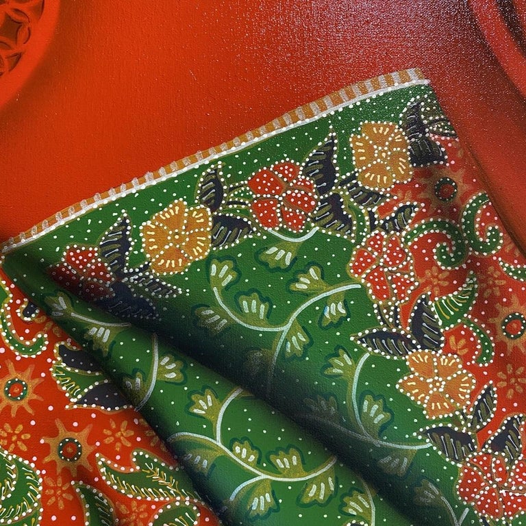 Tony Ng - Memory Of Peranakan Baba Nyonya Painting Floral Pattern Batik ...